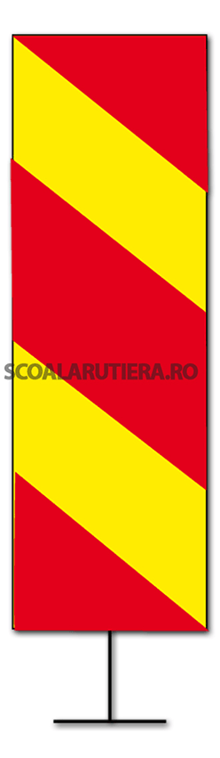 Mijloace de semnalizare a lucrărilor: Baliză direcțională care indică ...