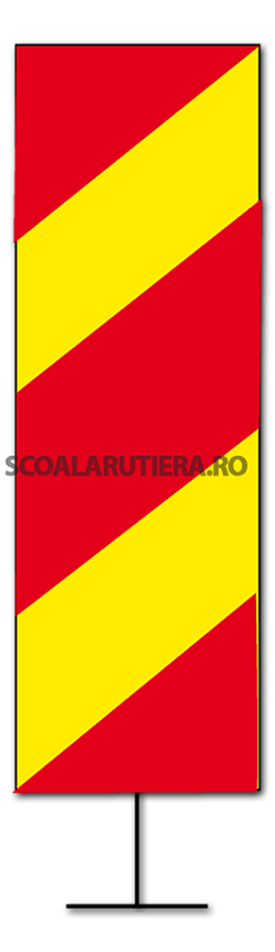 Mijloace de semnalizare a lucrărilor: Baliză direcțională care indică ...