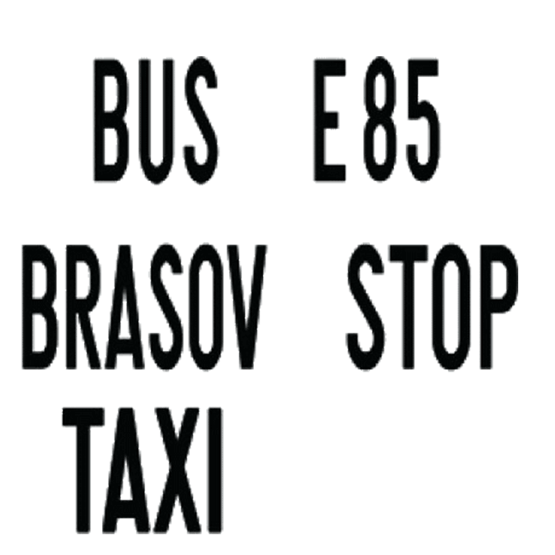 Marcaje rutiere: Marcaje inscripționate pe partea carosabilă.