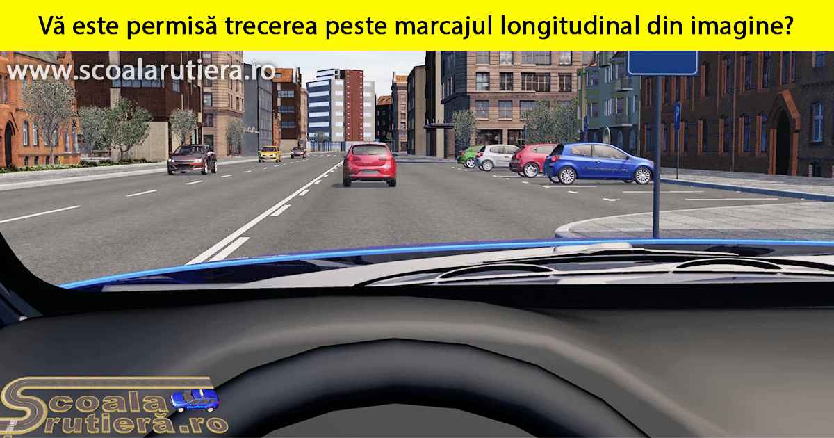 Chestionare DRPCIV cat B: Vă este permisă trecerea peste marcajul ...