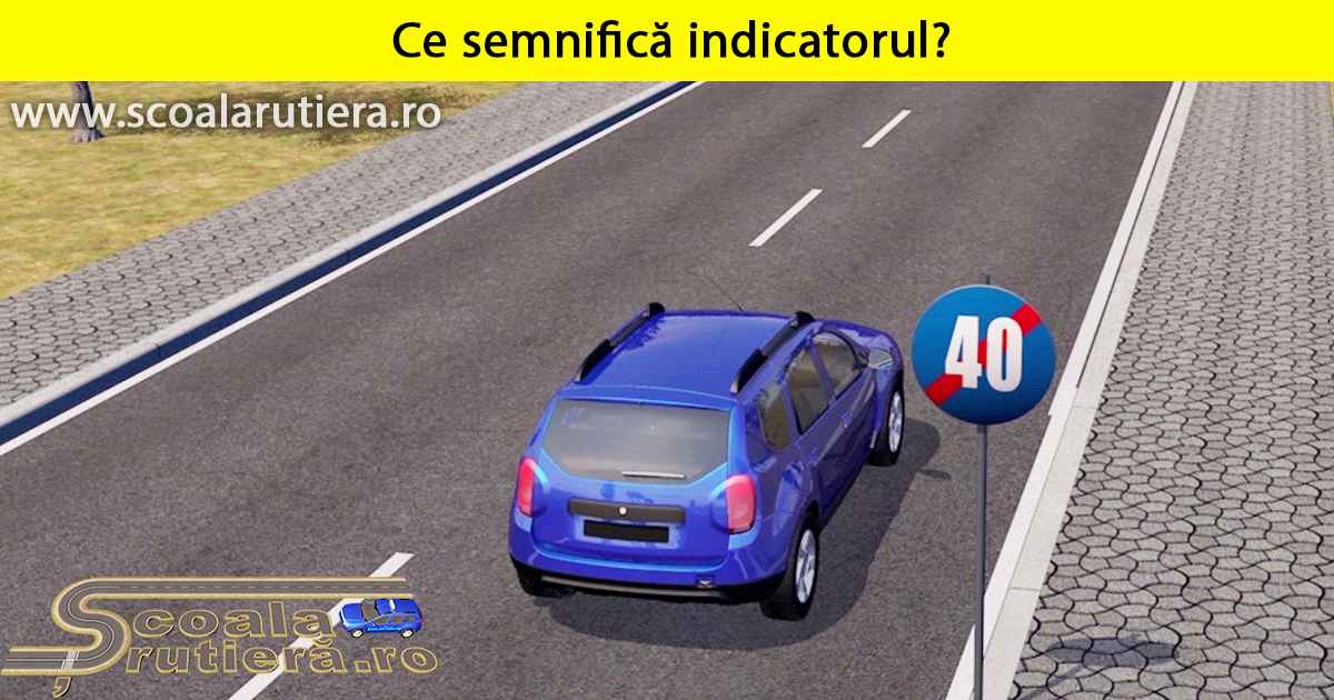 Chestionare DRPCIV cat B: Indicatorul semnifică: