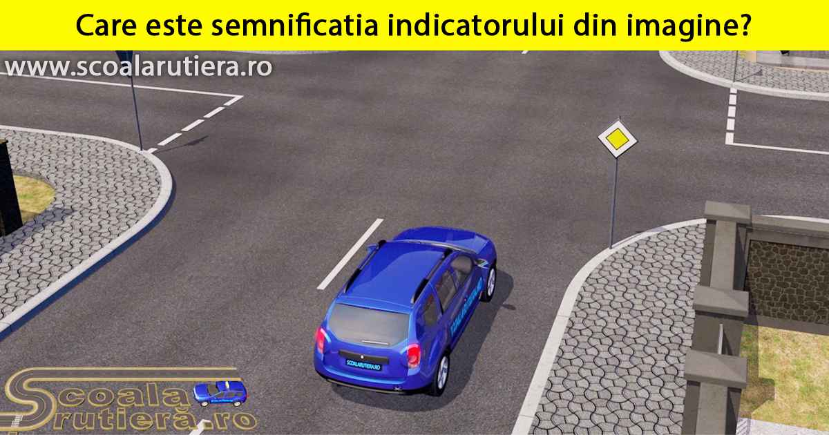 Chestionare DRPCIV cat B: Care este semnificația indicatorului din imagine?