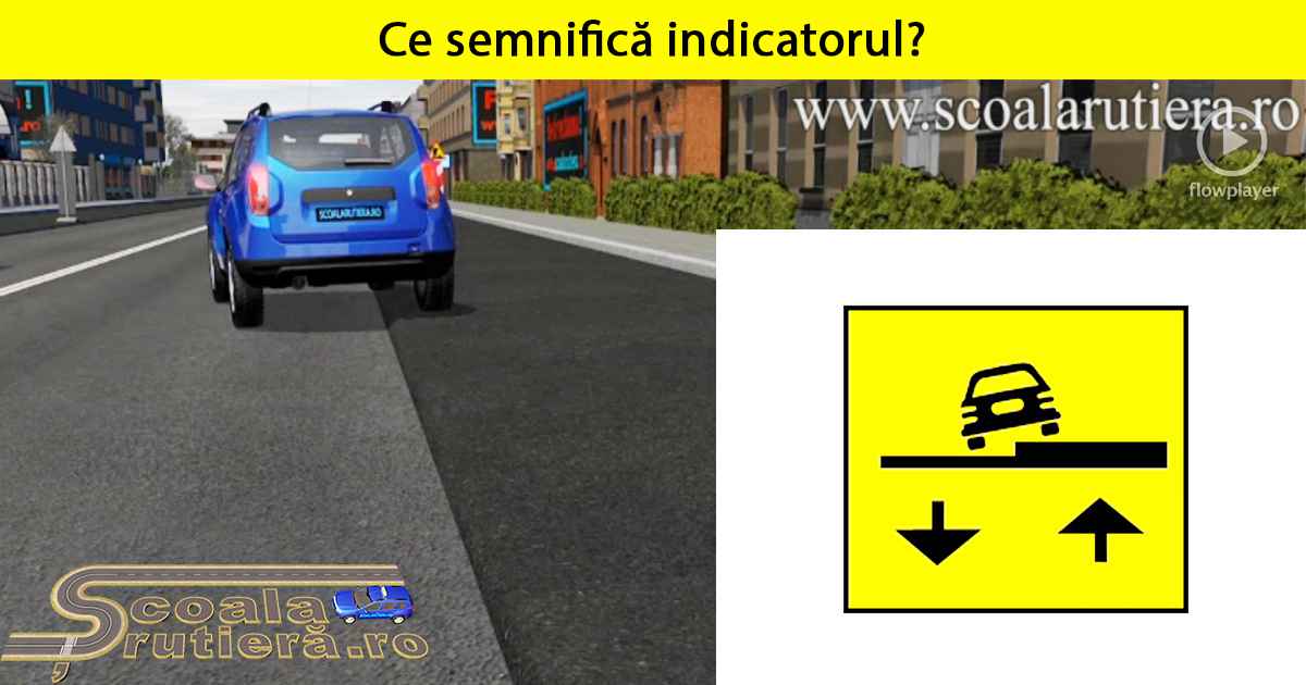 Chestionare DRPCIV cat B: Indicatorul semnifică: